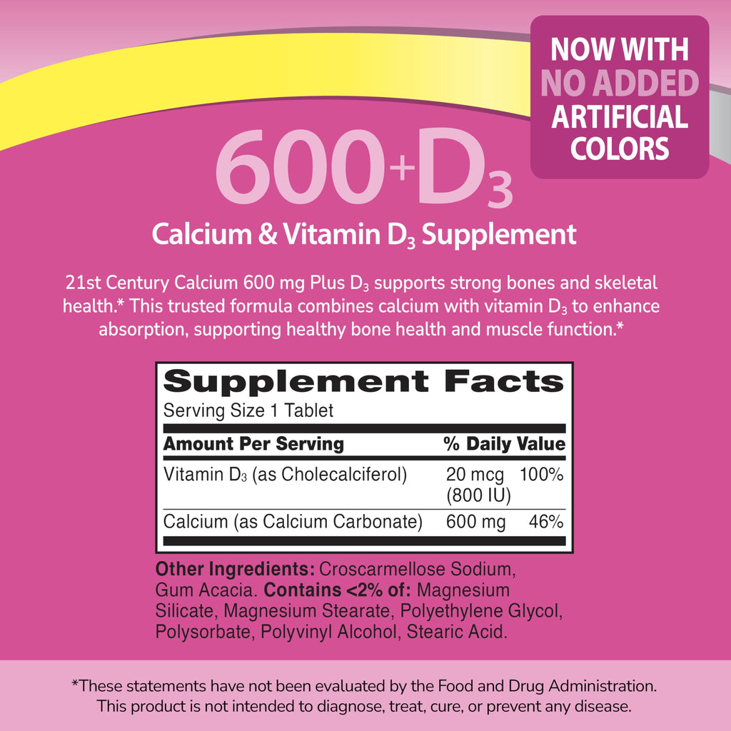 600 mg calcium for daily intake
