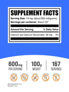 600 mg calcium gluconate for strong bones