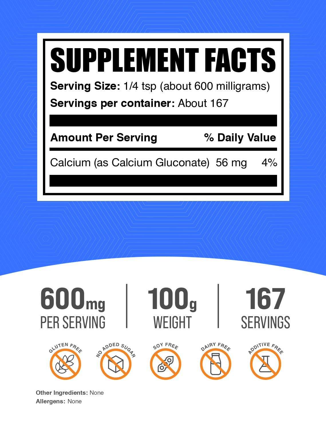 600 mg calcium gluconate for strong bones