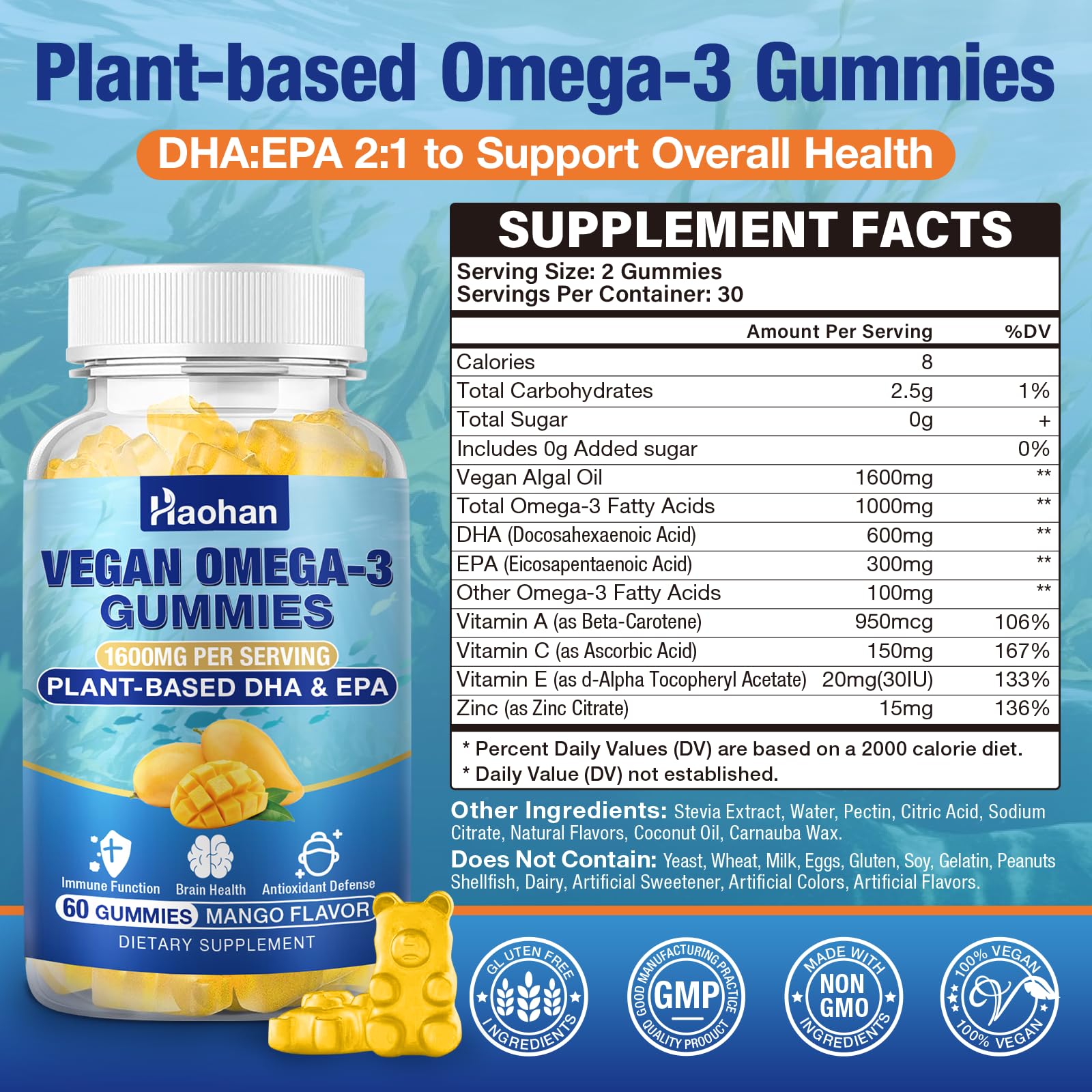 600 mg DHA fish oil supplement