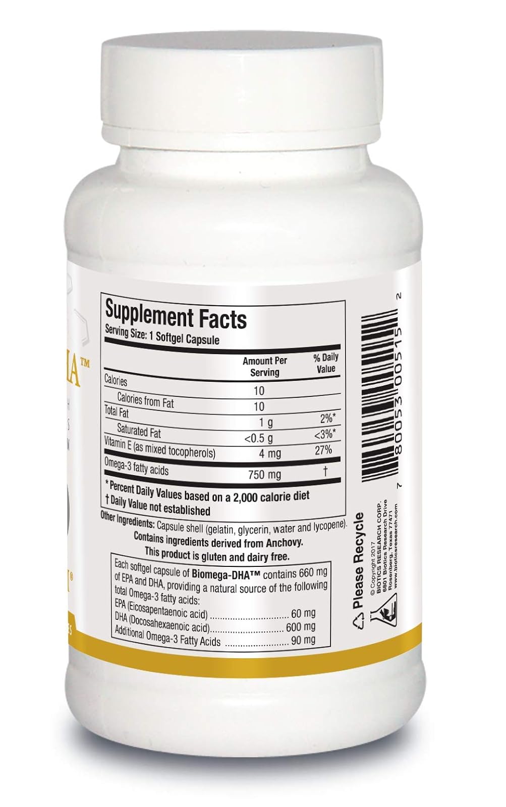 600 mg DHA softgels for health