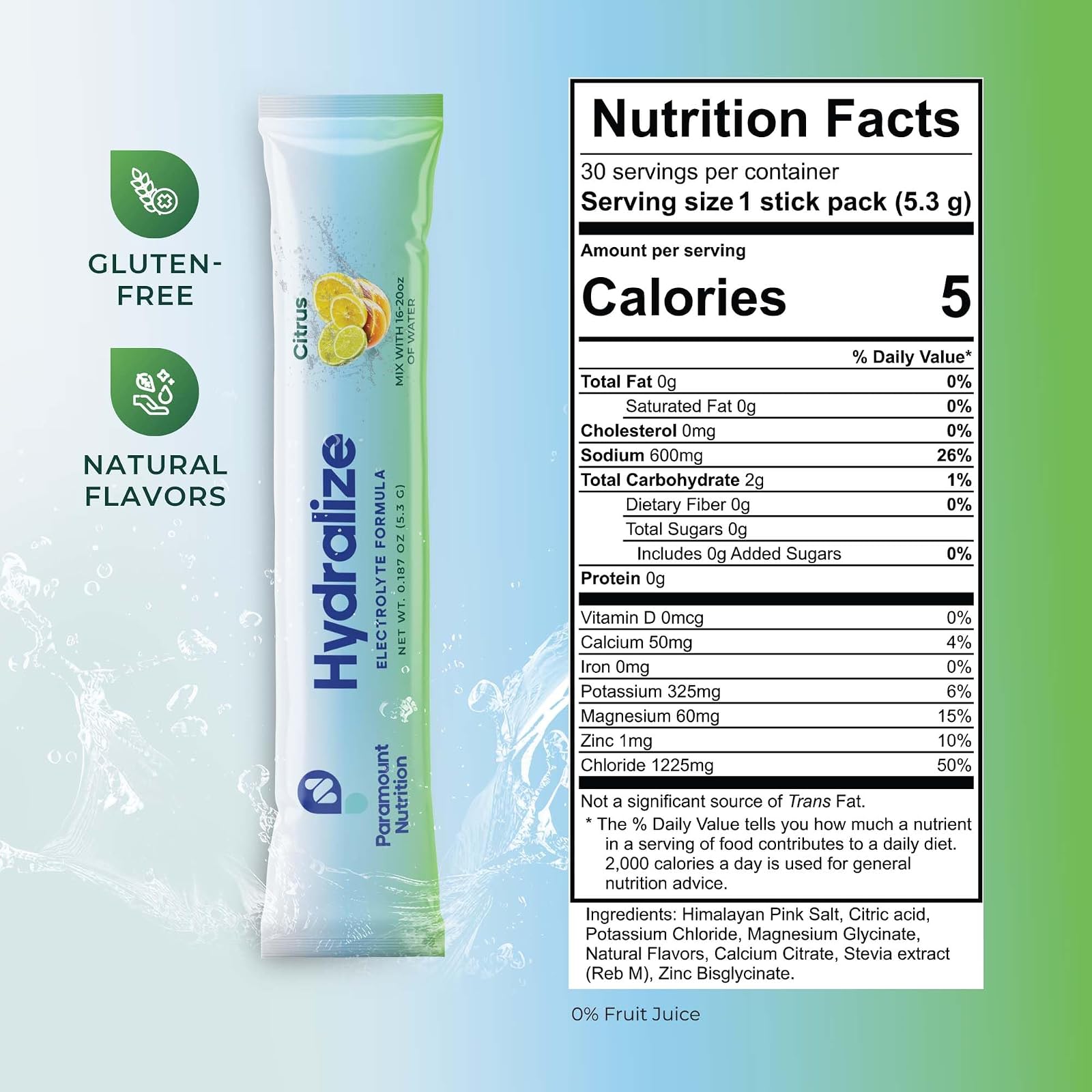 600 mg electrolyte powder for hydration