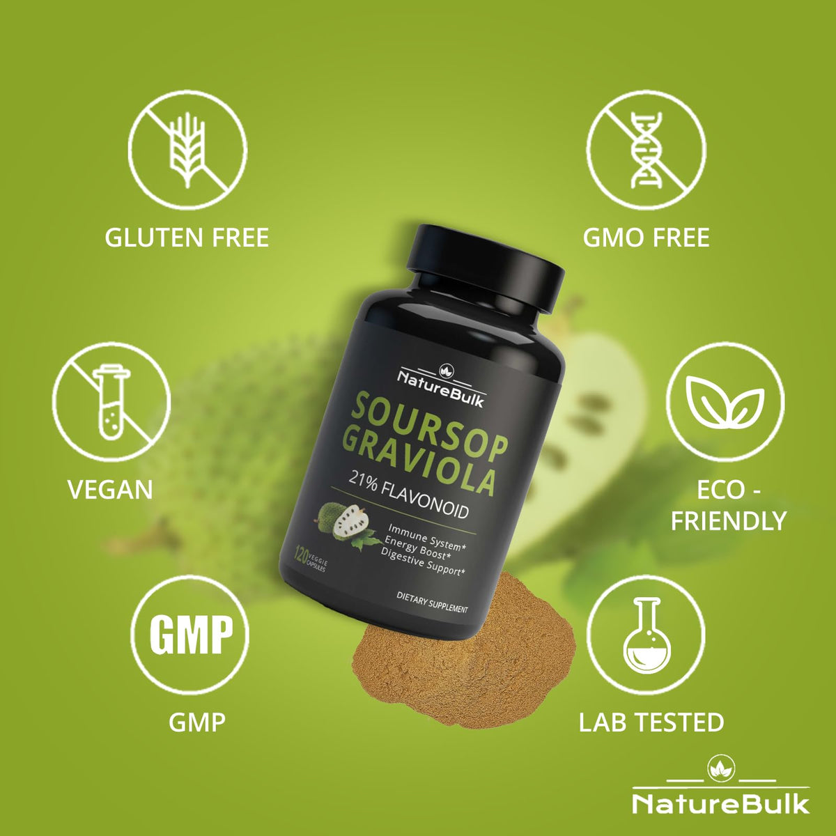 600 mg Graviola capsules for wellness