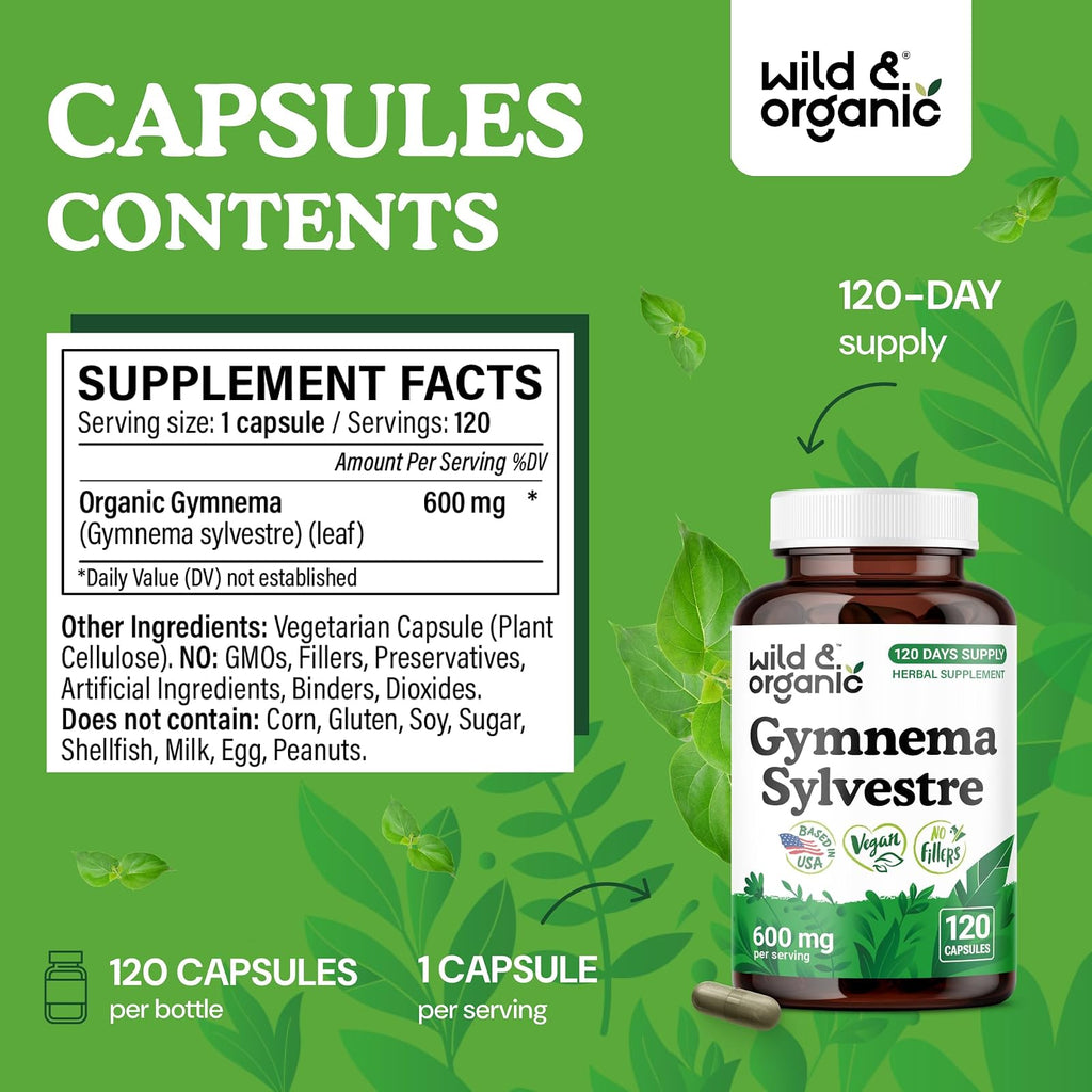 600 mg Gymnema Sylvestre herbal supplement