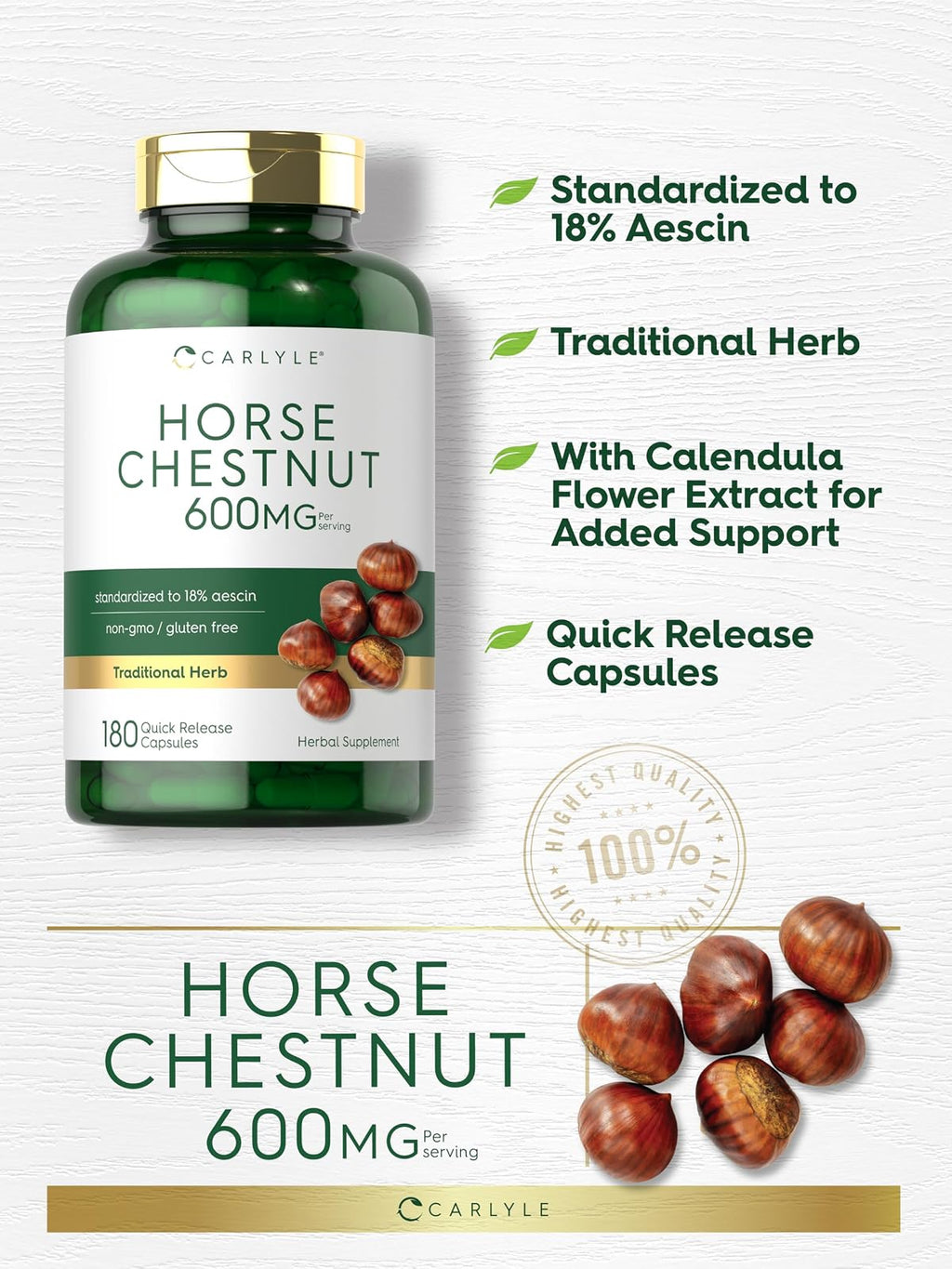 600 mg horse chestnut extract dosage