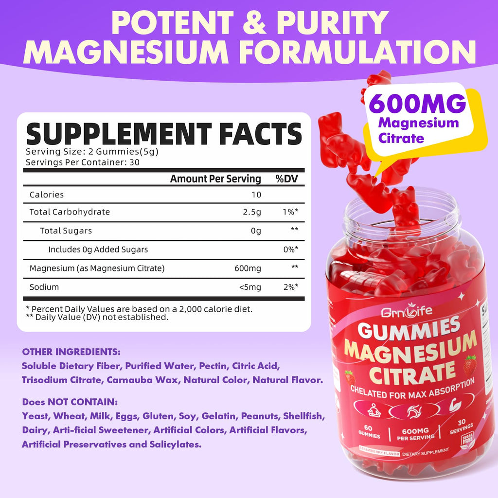 600 mg magnesium gummies for relaxation