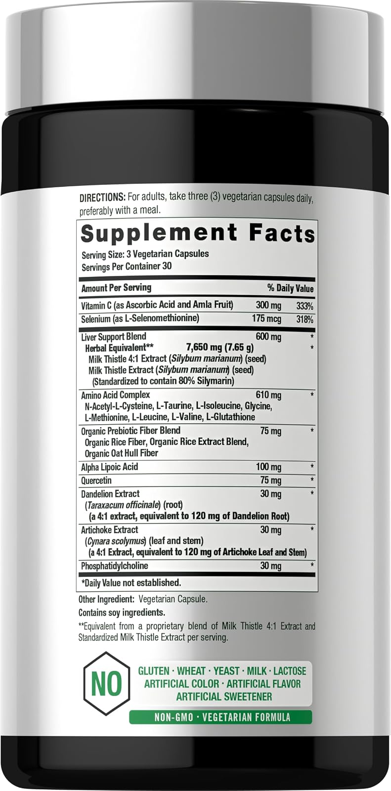 600 mg Milk Thistle health benefits