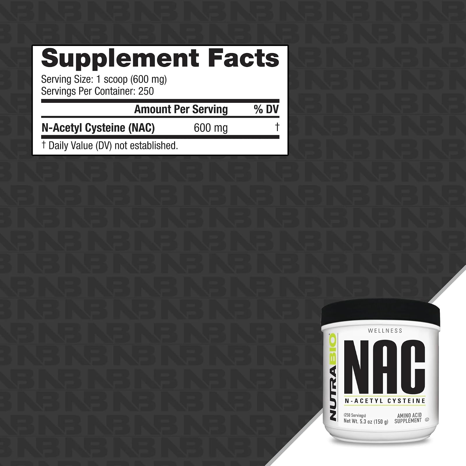 600 mg N-Acetyl Cysteine supplement