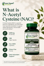 600 mg N-Acetyl Cysteine supplement