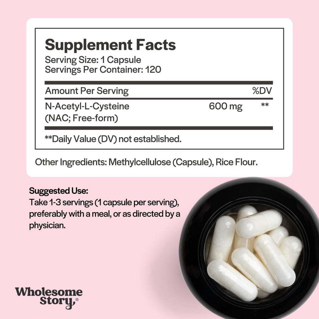 600 mg NAC capsules for support