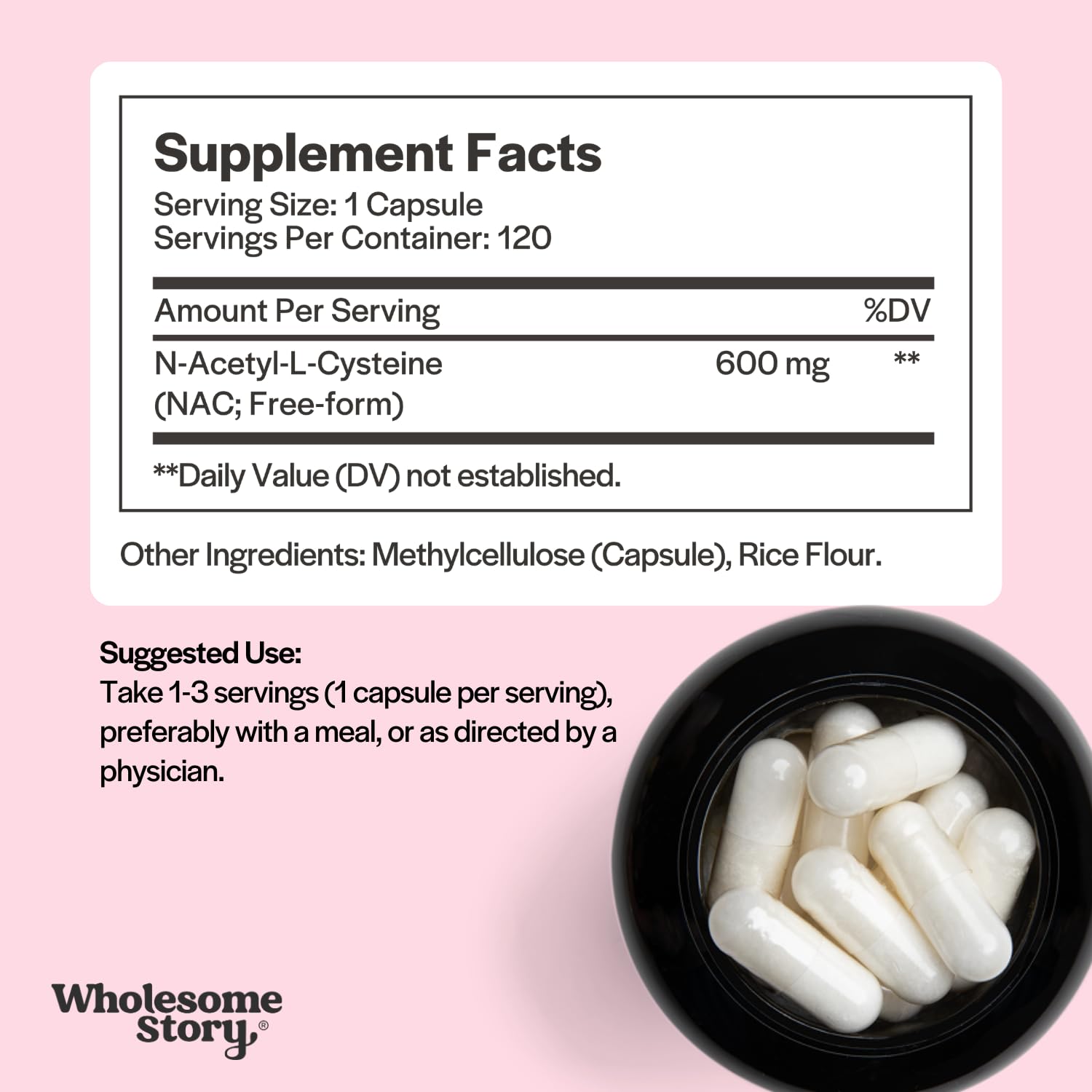 600 mg NAC capsules for support
