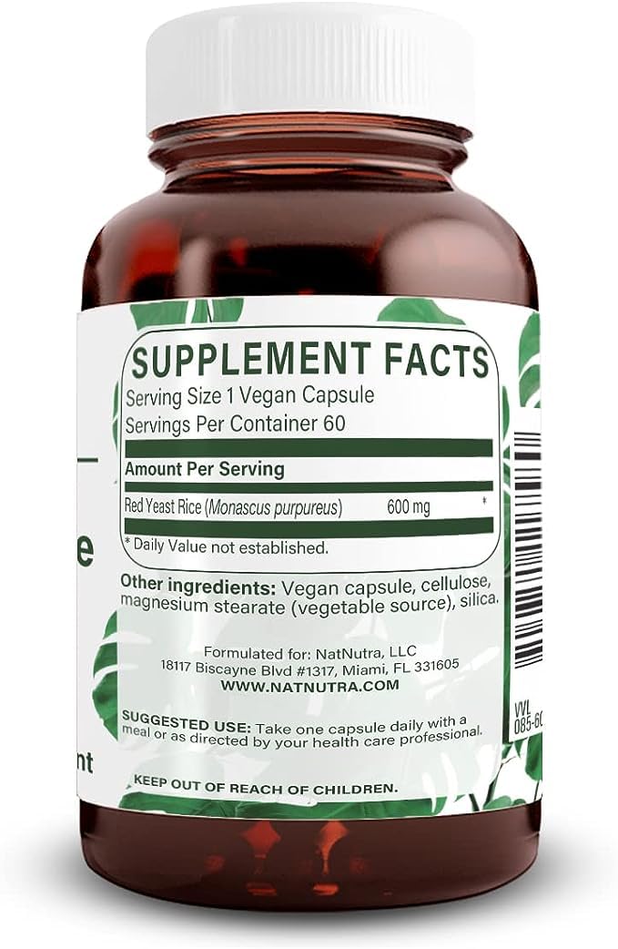 600 mg red yeast rice extract