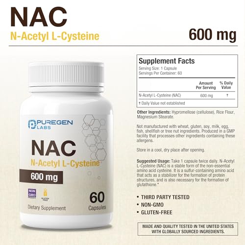 600 mg vegetarian n-acetyl-l-cysteine supplement