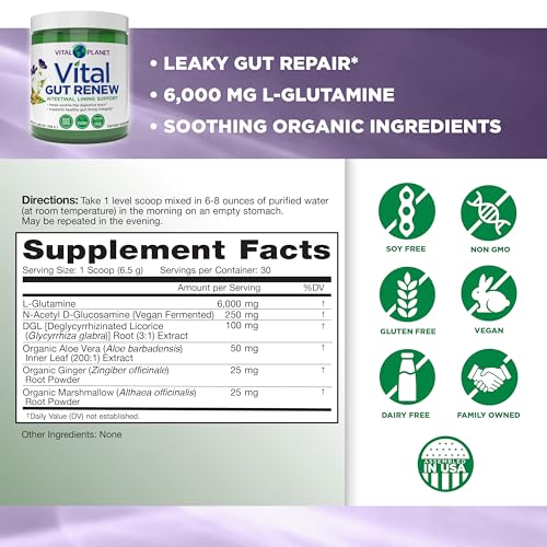 6000 mg l-glutamine for gut health