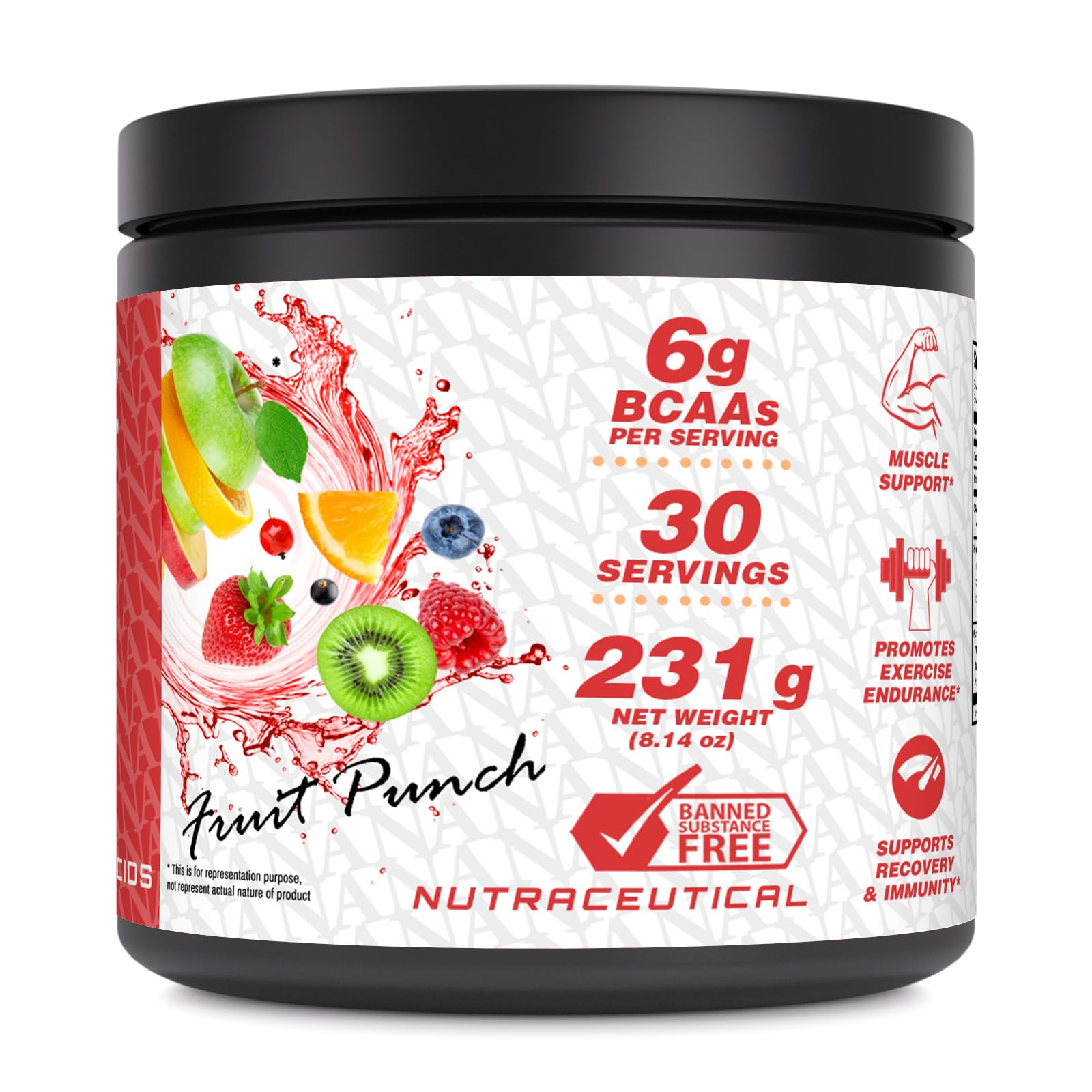 6000mg BCAA for muscle recovery