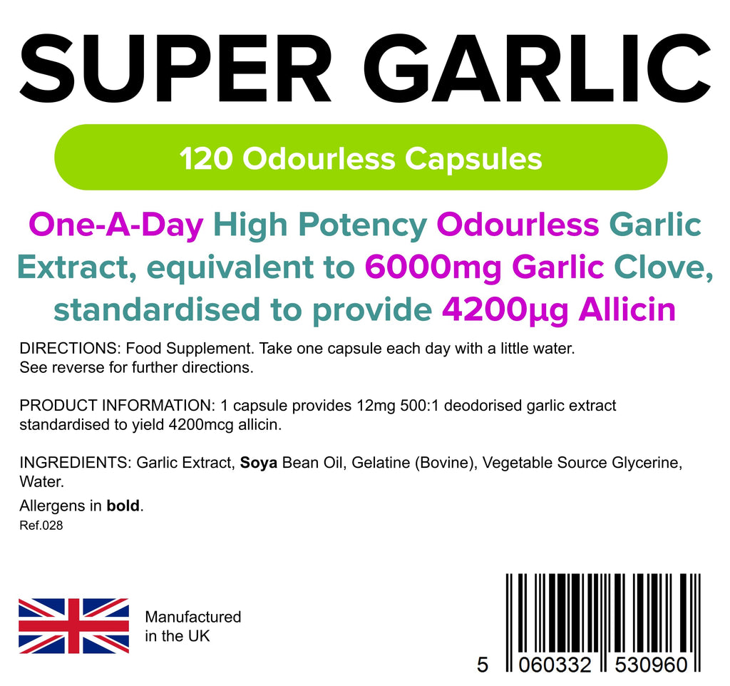 6000mg garlic for immune support