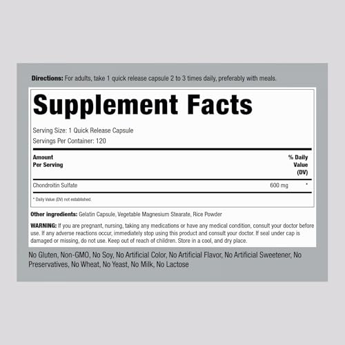 600mg chondroitin for joint health