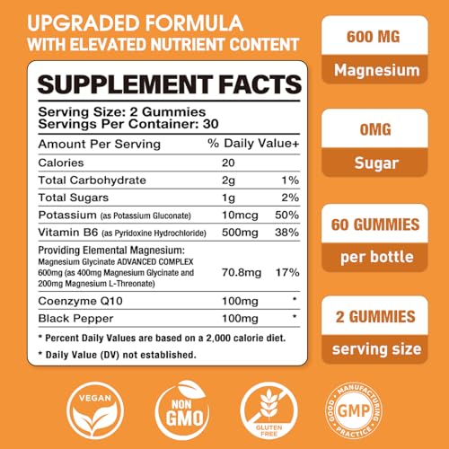 600mg magnesium supplement for adults