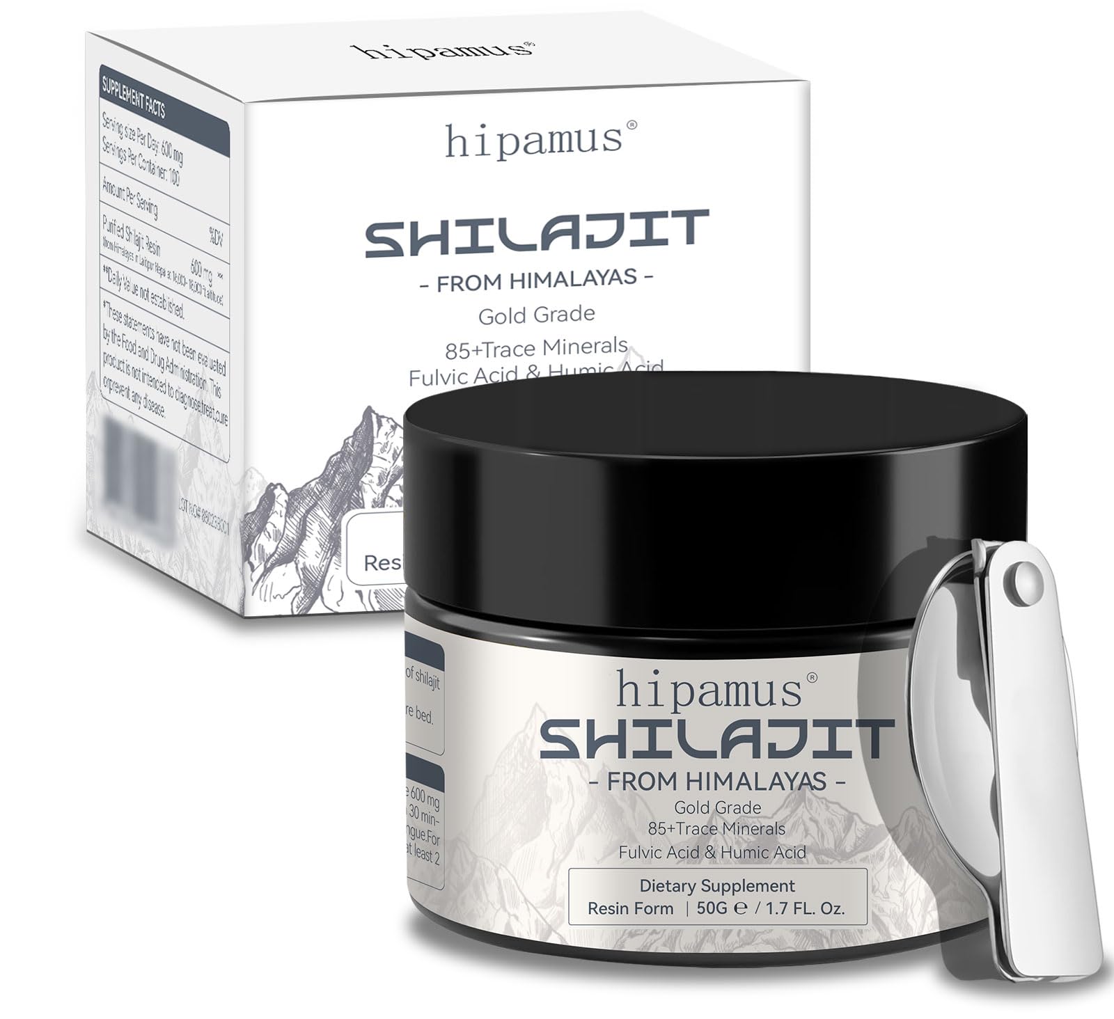 600mg Pure Himalayan Shilajit resin