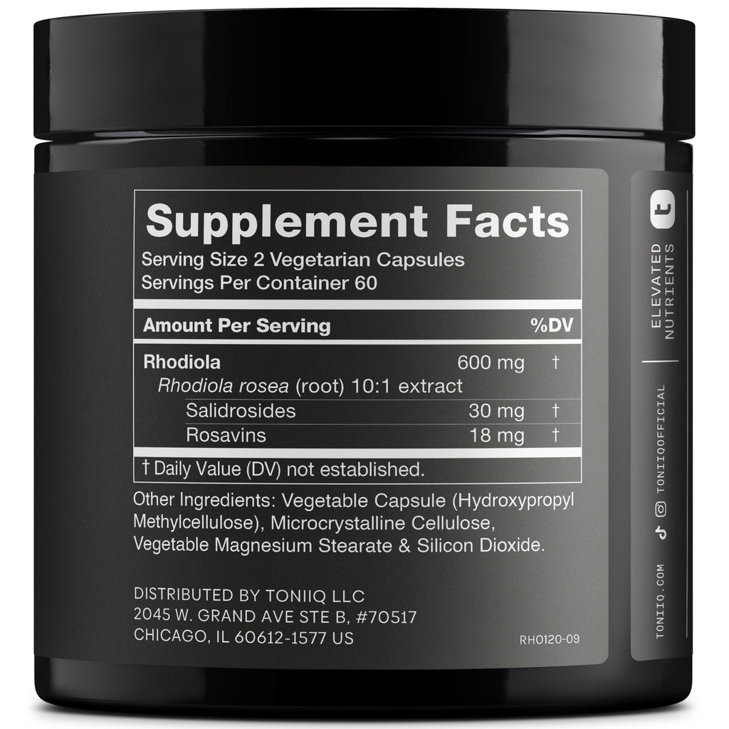 600mg Rhodiola Rosea for energy boost