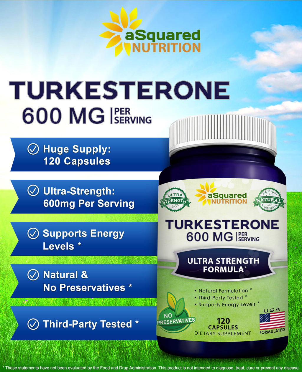 600mg Turkesterone for optimal wellness