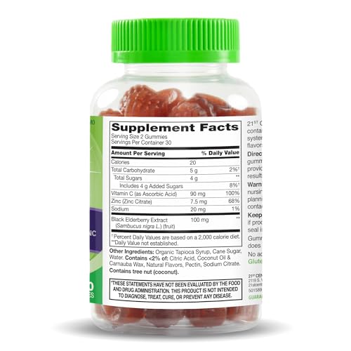 60ct elderberry gummy immune support