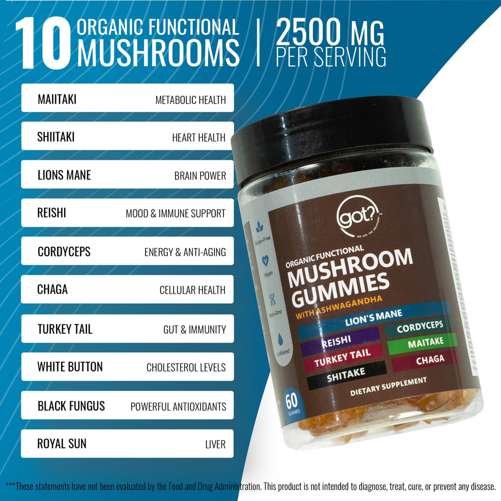 60ct mushroom gummies for vitality