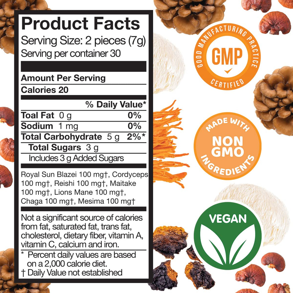 60ct mushroom gummy vitamins