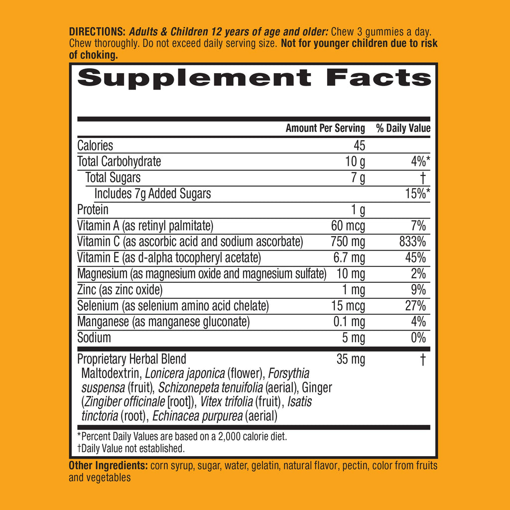 63 count vitamin C gummies