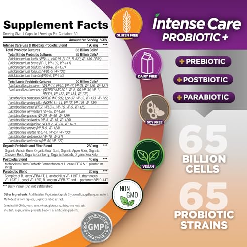 65 billion CFU probiotic capsules