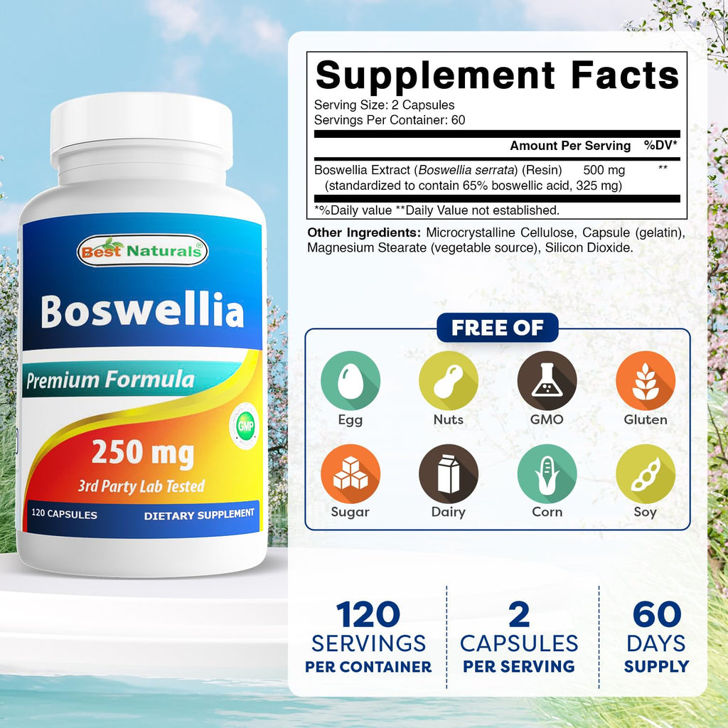 65% boswellic acid for inflammation