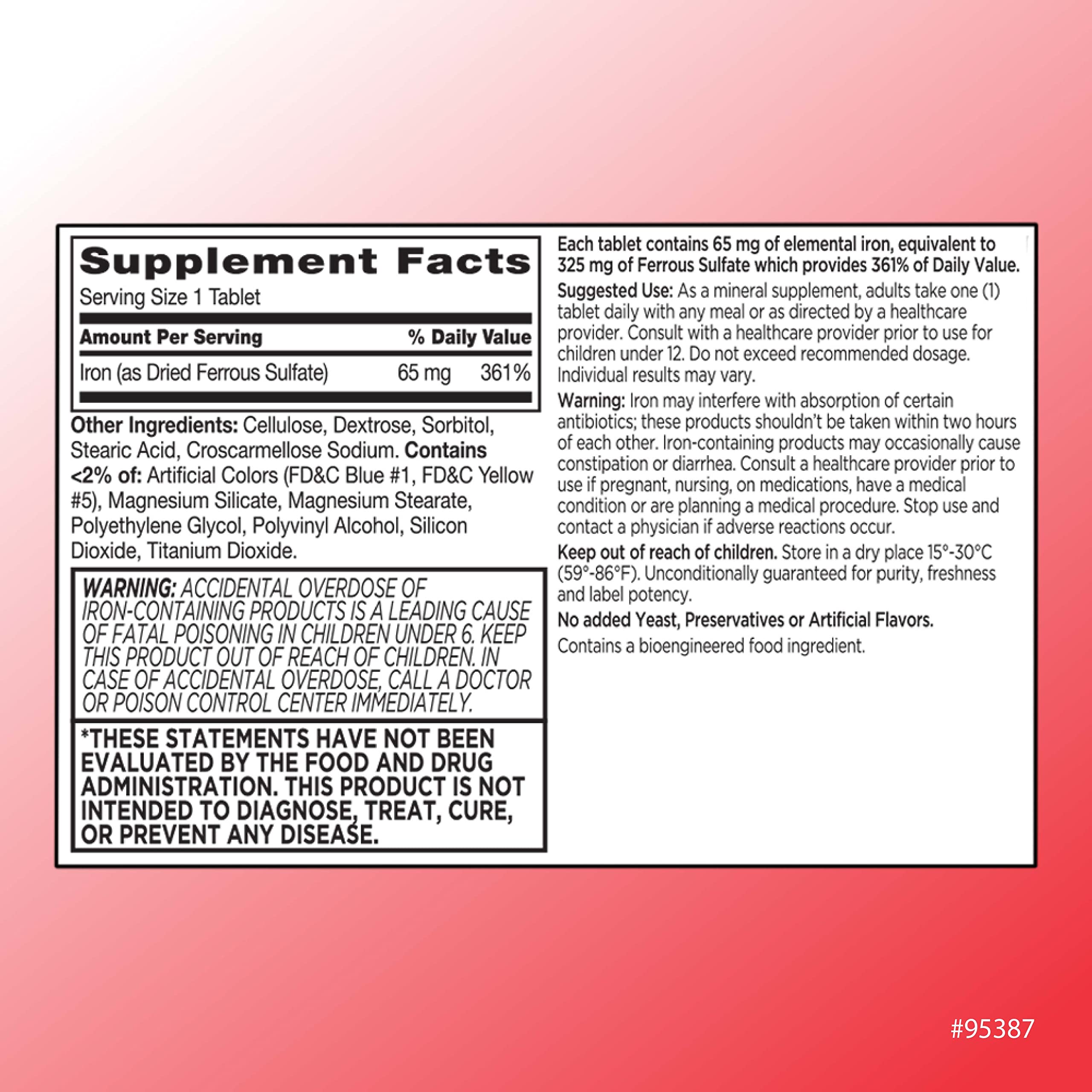 65 mg iron for daily health