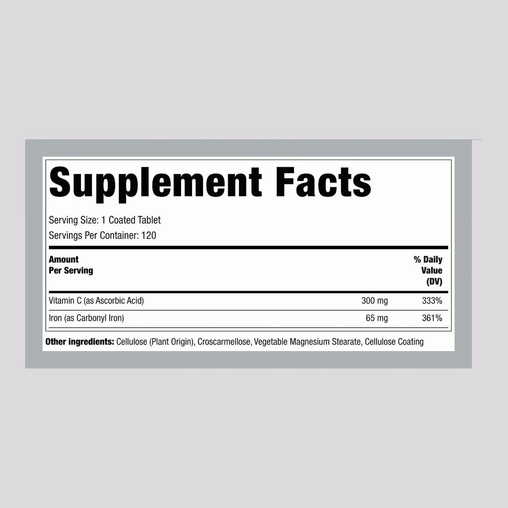 65 mg iron tablets for energy