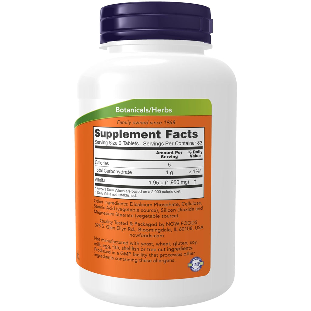 650 mg Alfalfa tablets for health