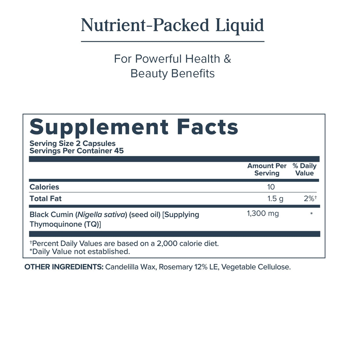 650 mg black seed oil supplement