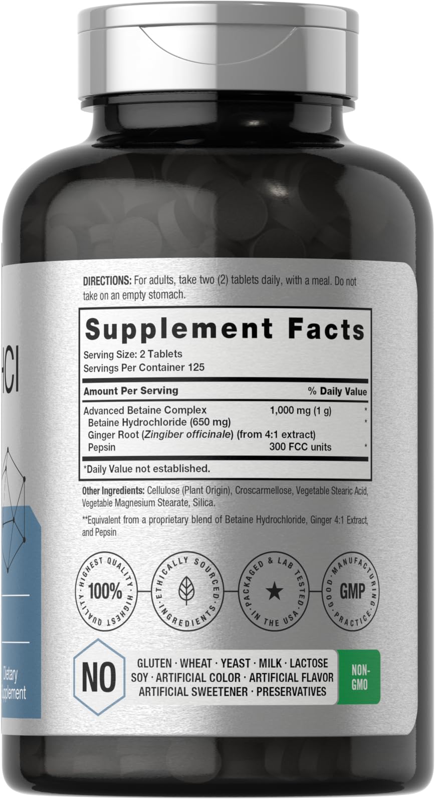 650 mg pepsin for digestion support