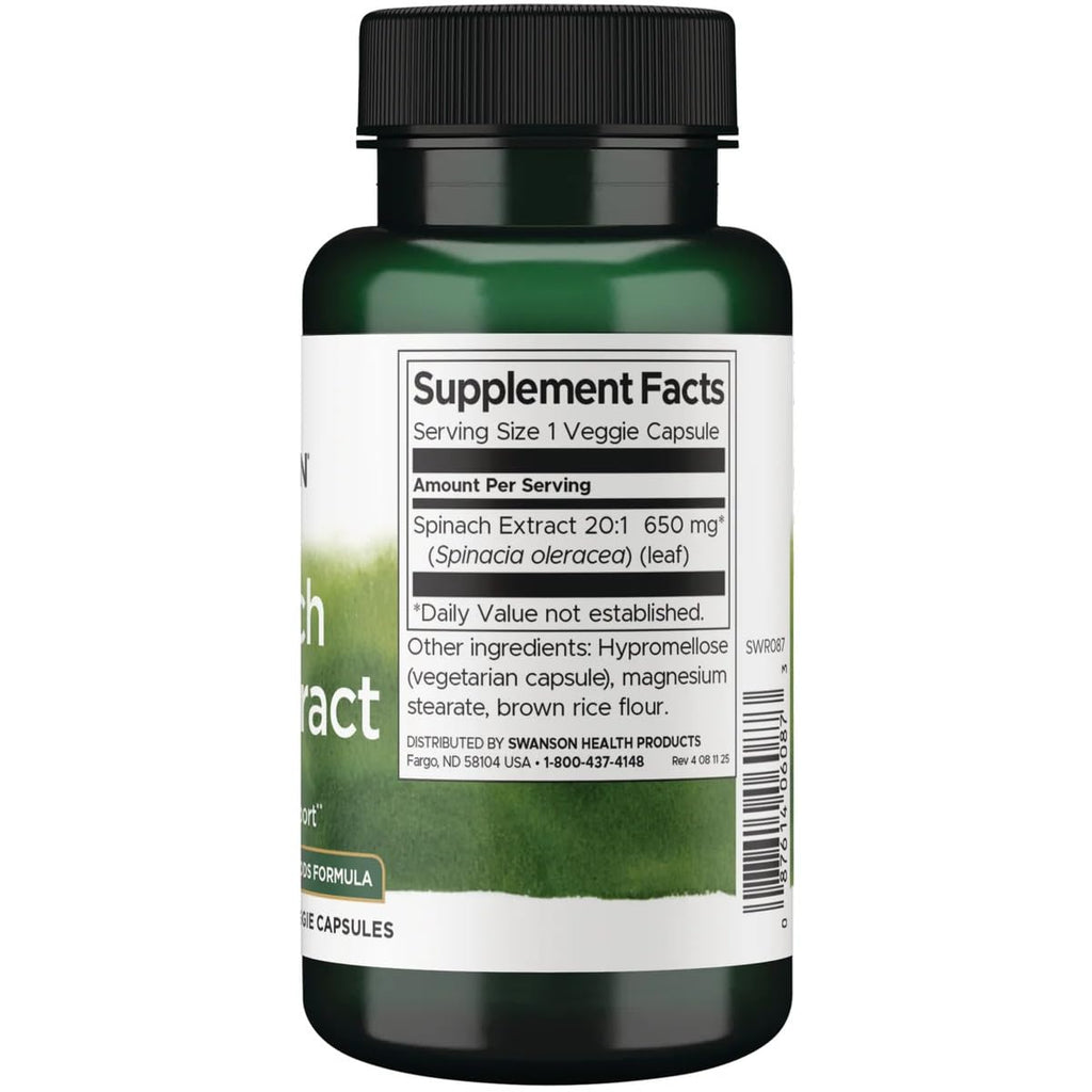 650 mg spinach extract for energy