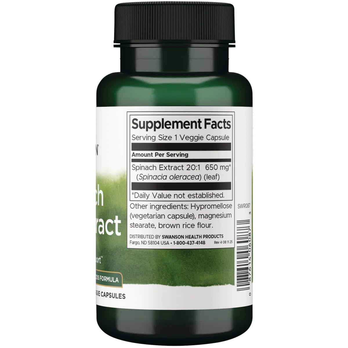 650 mg spinach extract for energy