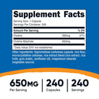 650 mg vegetarian choline supplement