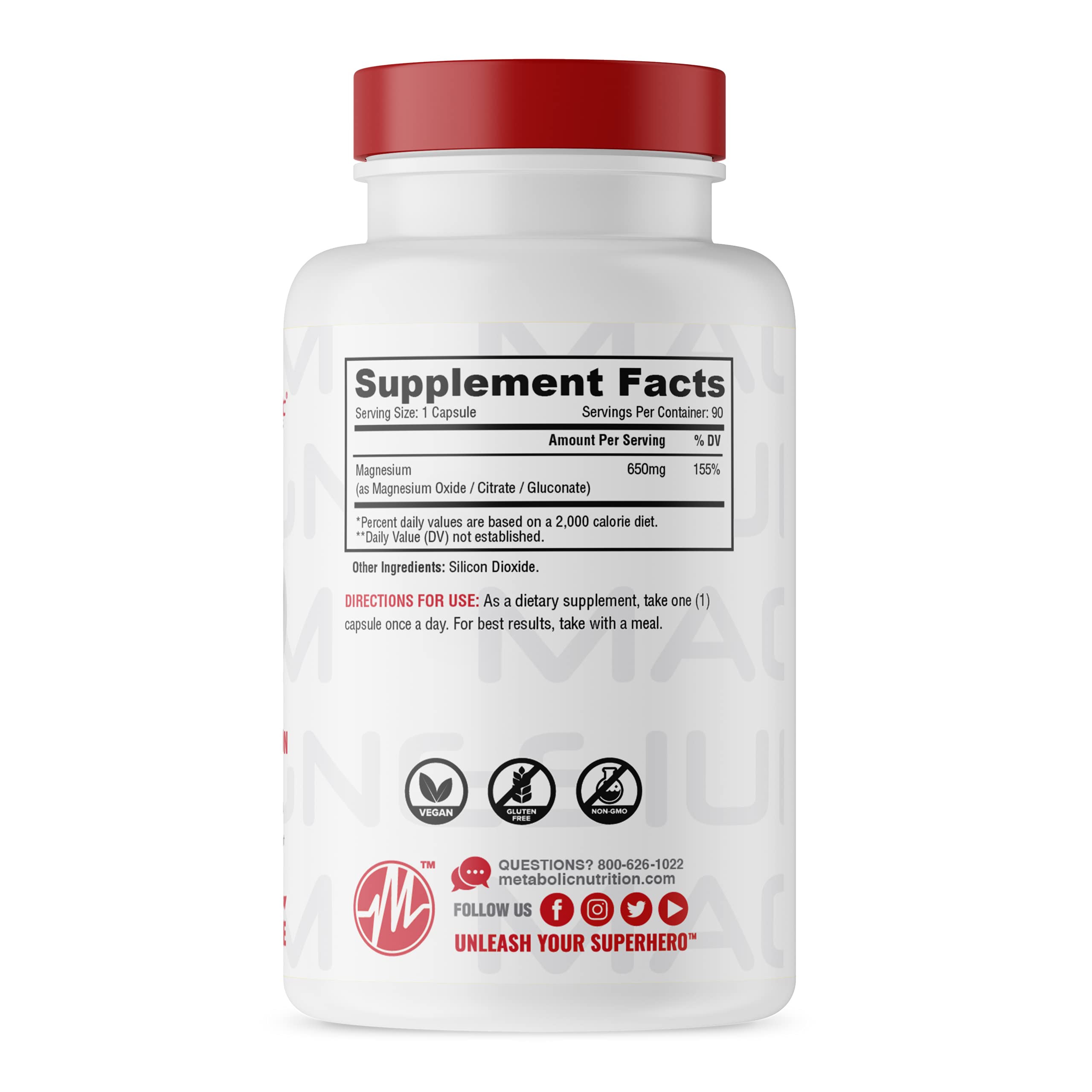 650mg magnesium for muscle support