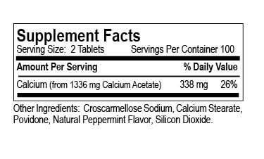 667 mg Calcium Acetate for strong bones