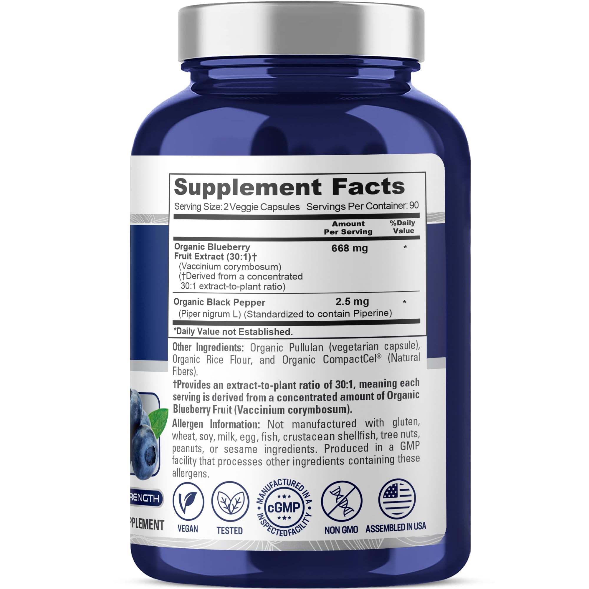 668mg blueberry extract benefits