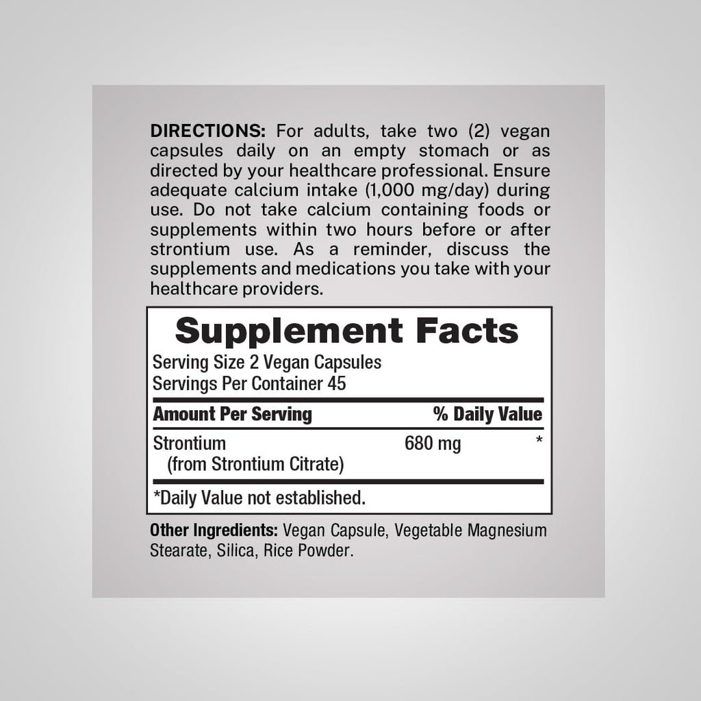 680 mg Strontium Citrate supplement