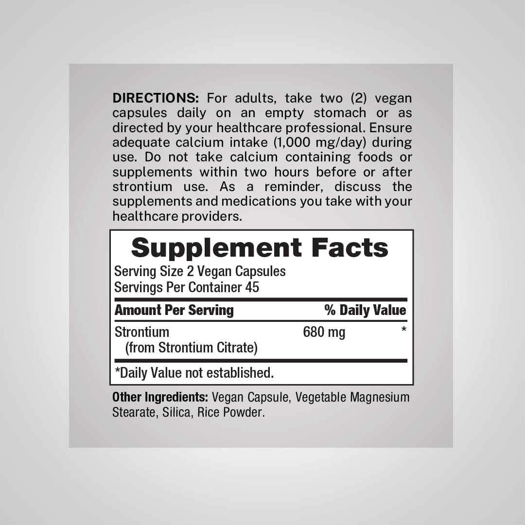 680 mg Strontium Citrate supplement