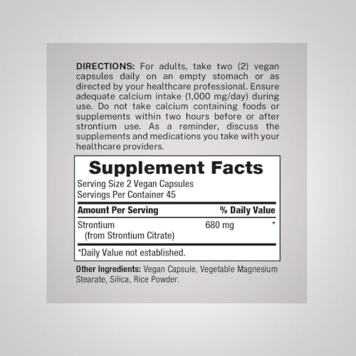 680 mg Strontium for bone health