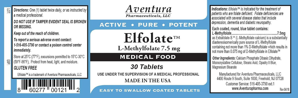 7.5 mg L-Methylfolate for energy