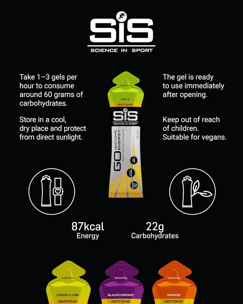 7 count energy gel selection
