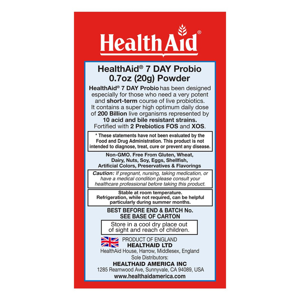 7 day probiotic reset powder sachets
