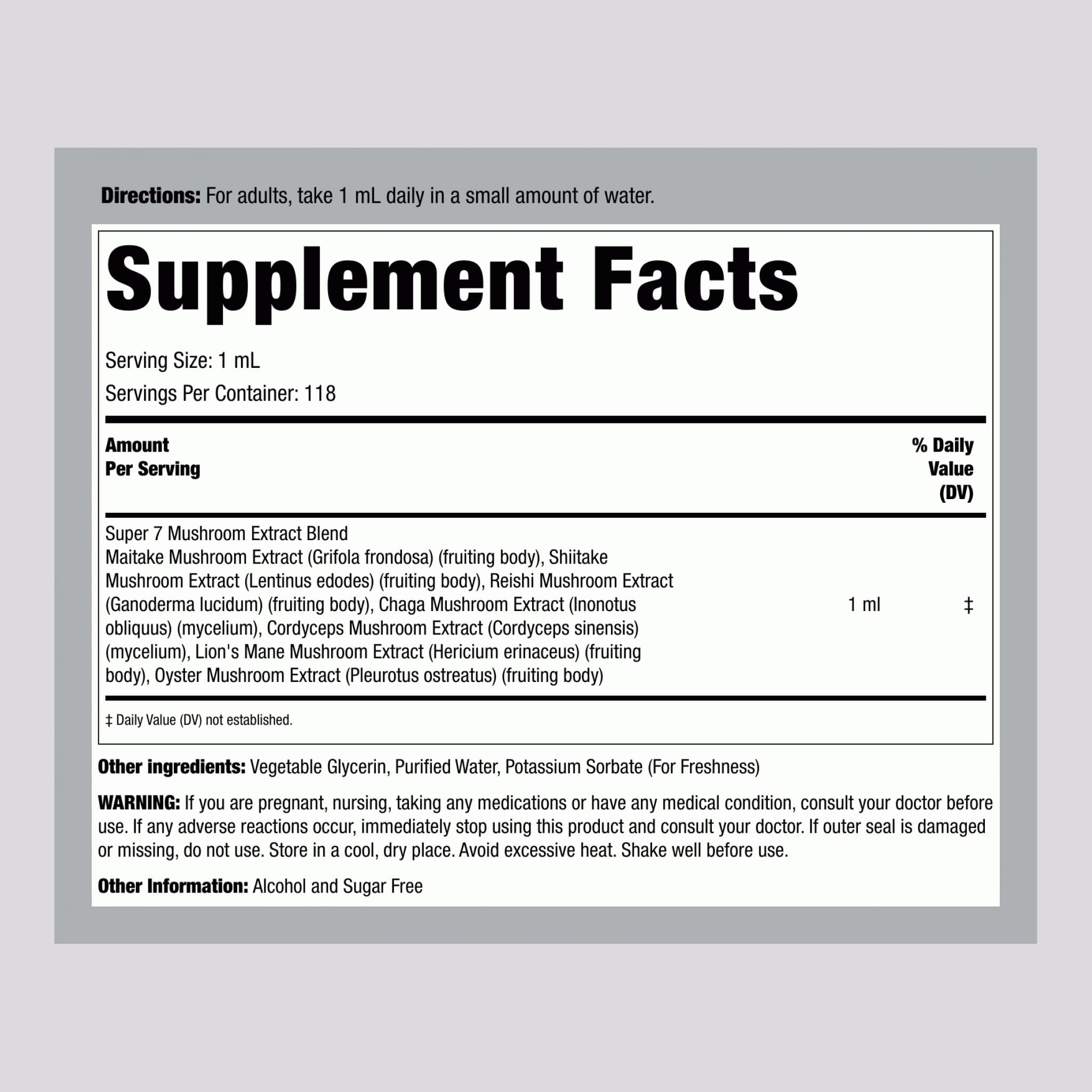 7-in-1 mushroom supplement for health