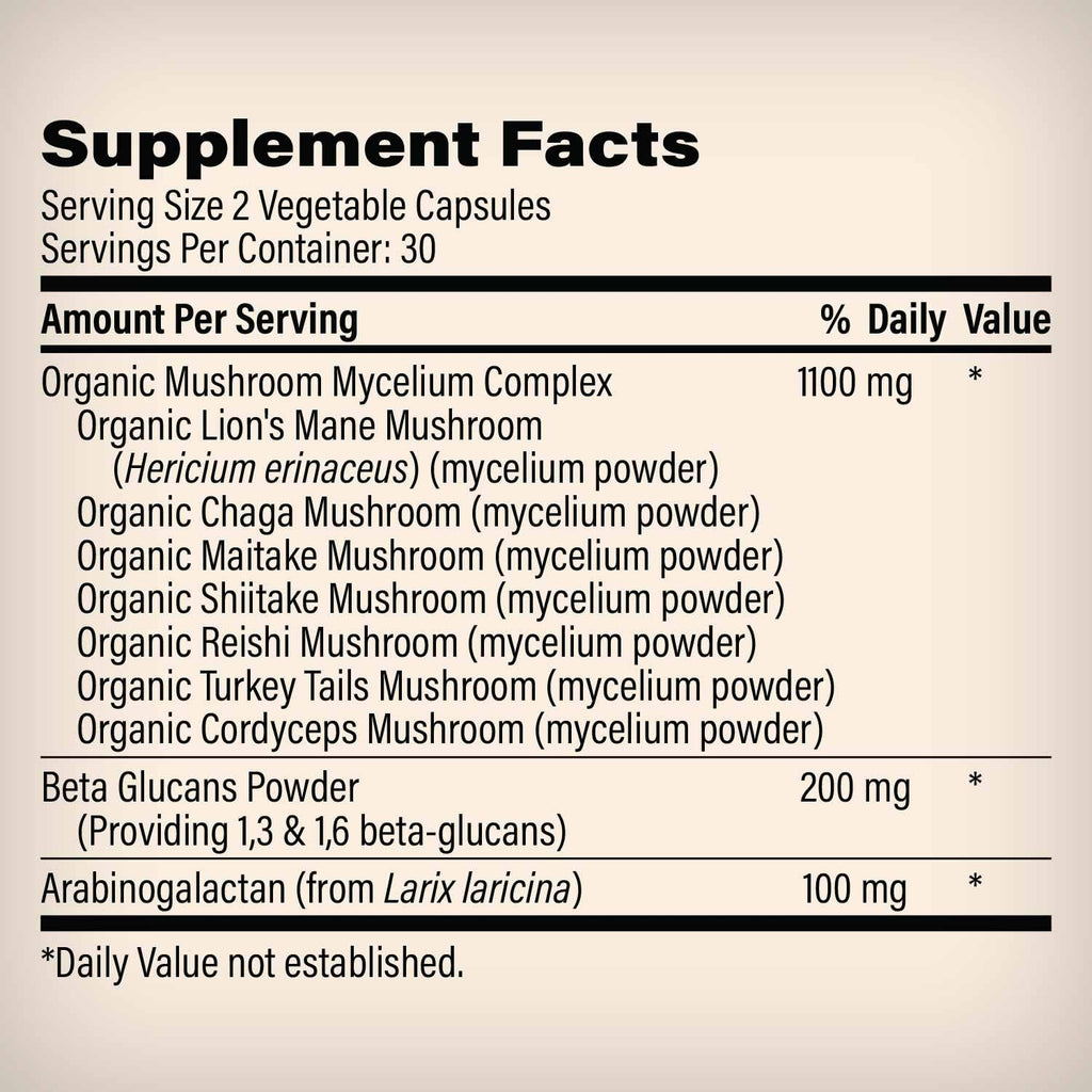 7 mushroom complex for immune support